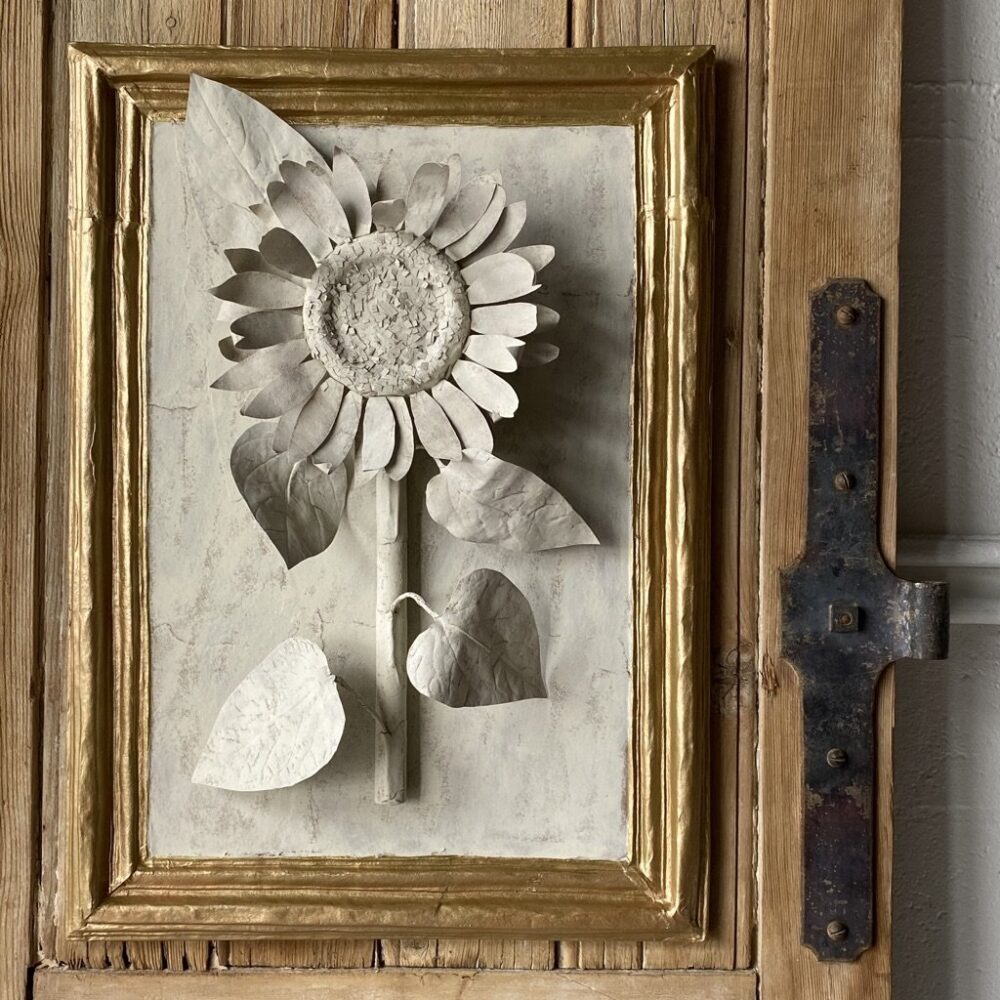 Papier-mâché Single Sunflower Botanical (PM_0028) - Get The Gusto