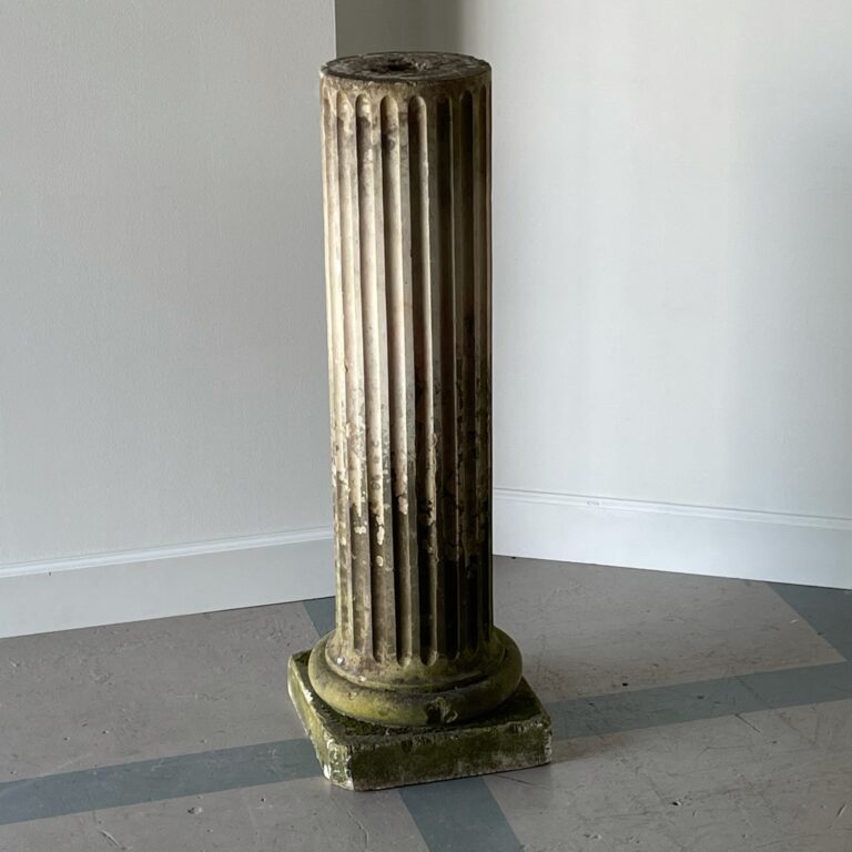 Carved Limestone Column Pedestal - Get The Gusto