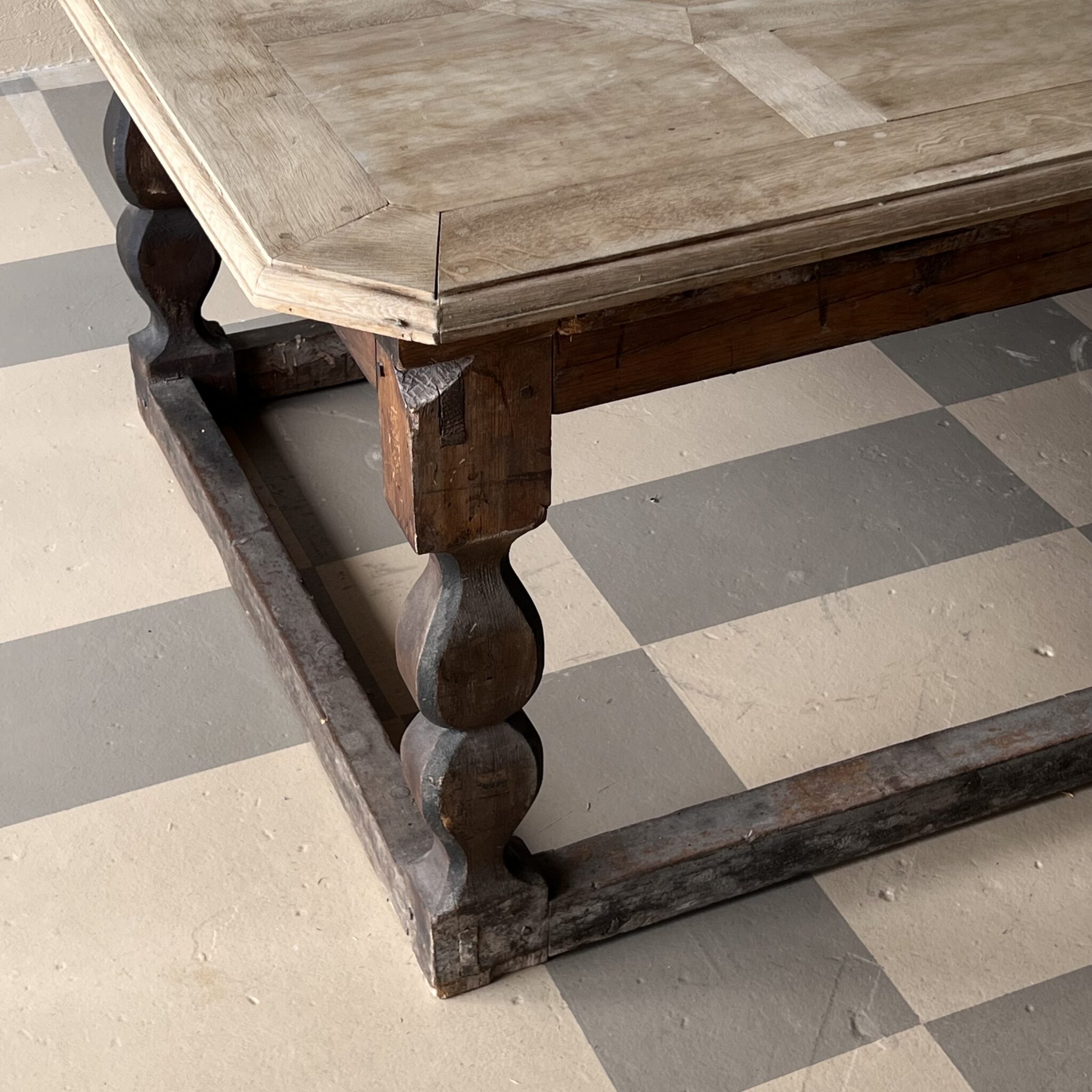 19th C. Spanish Table with Contemporary Top - Casa Gusto