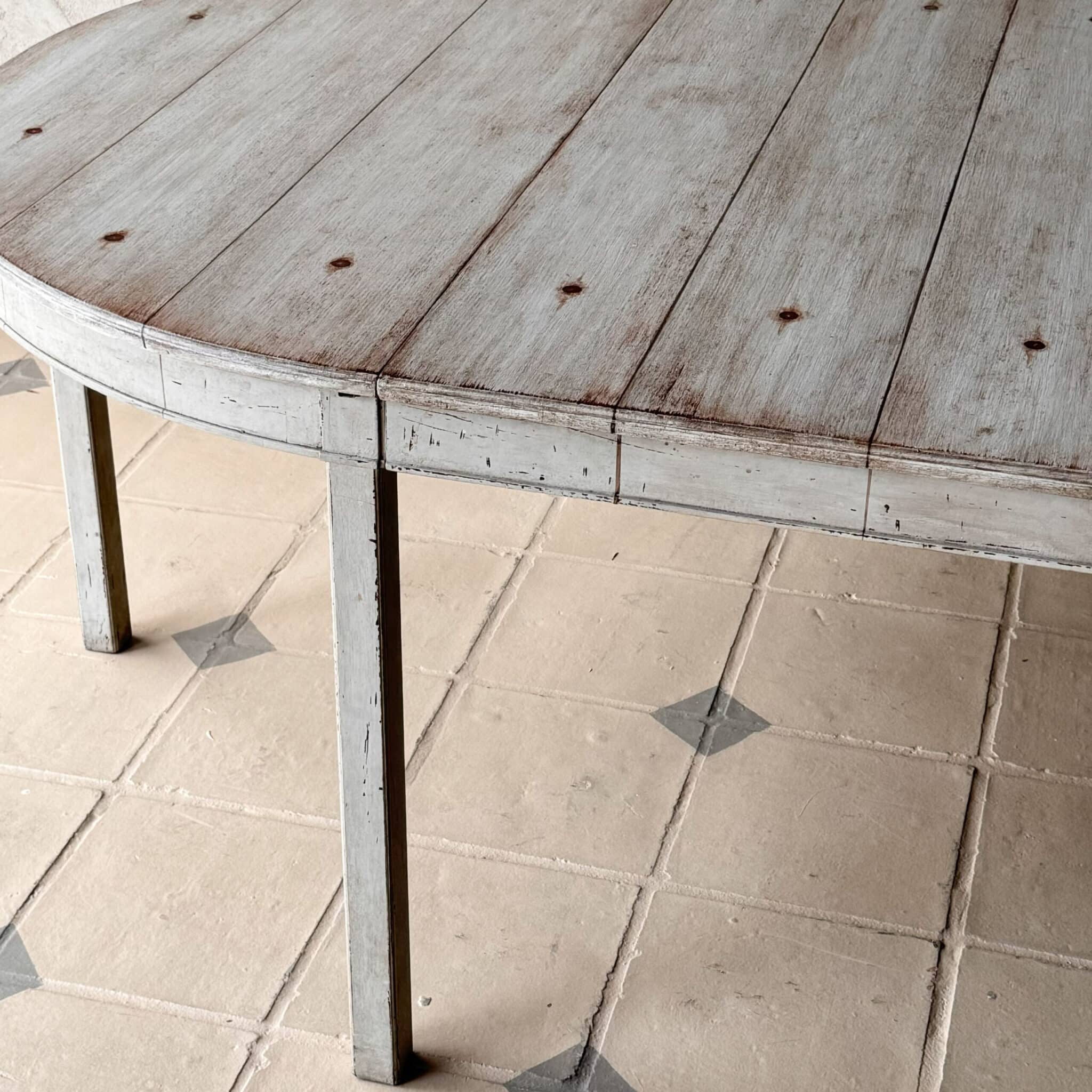 Gusto Painted Swedish Board & Tack Extendable Dining Table - Casa Gusto