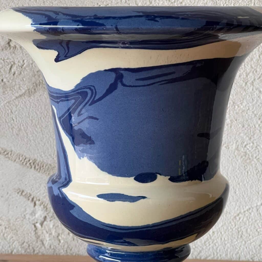 Medici Blue Marbled Urn - Casa Gusto