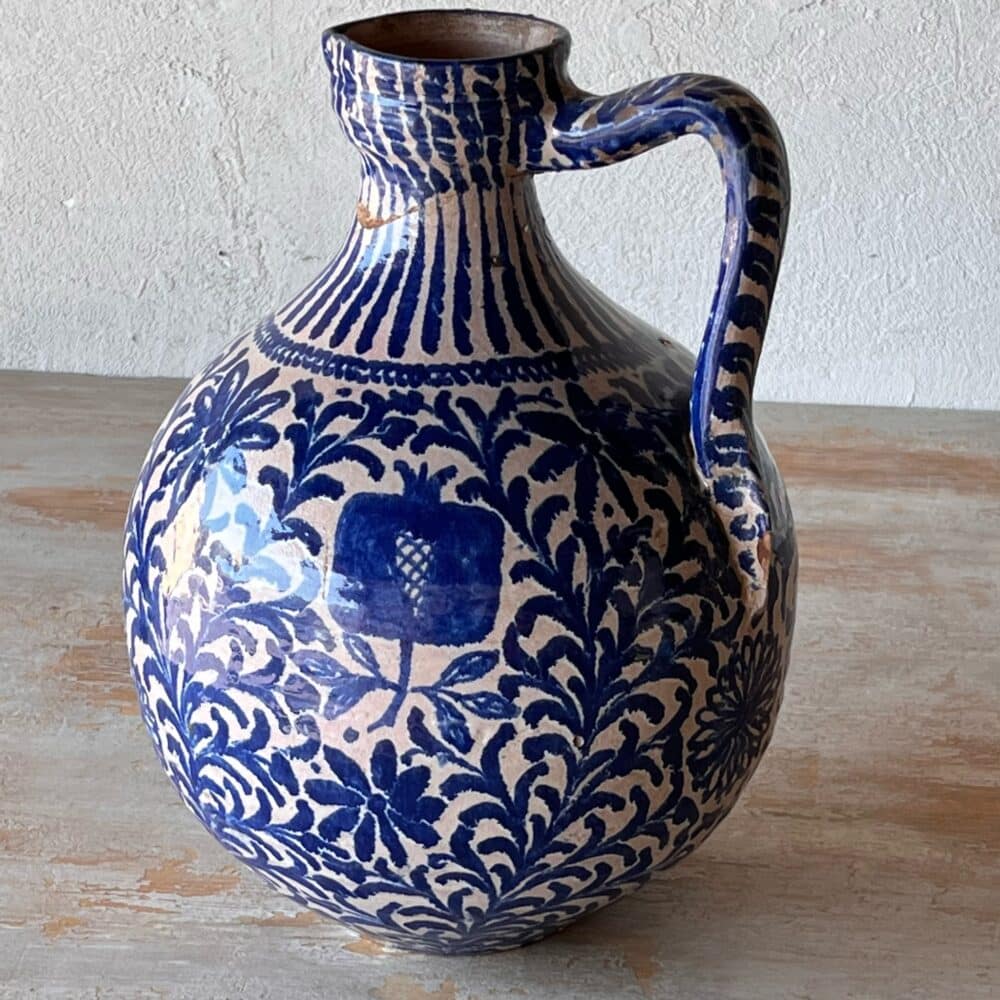 18th C. Heraldic Large Wedding Pitcher - Casa Gusto