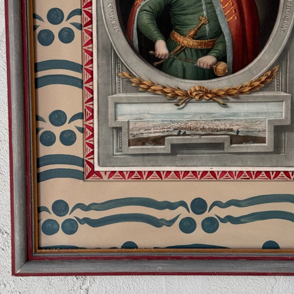 19th C. John Young Mezzotint Engraving of Turkish Sultan Selim Khan I ...